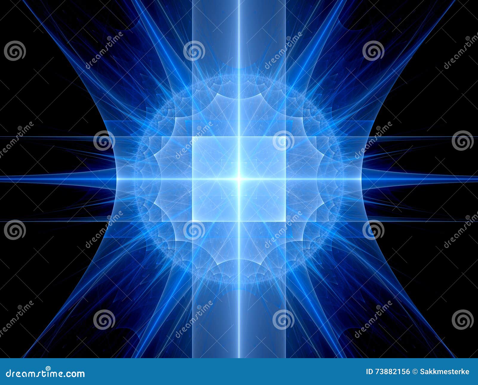 Blue Futuristic Hardware in Space Stock Illustration - Illustration of ...