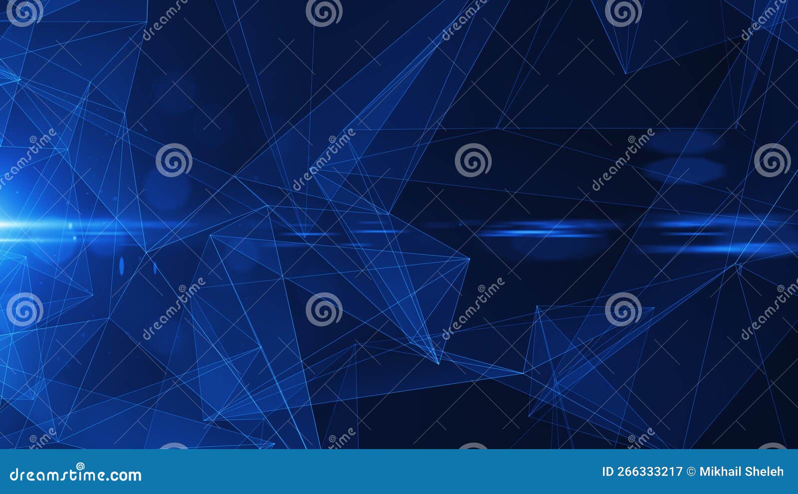 Blue Futuristic Neon Background. Creative Abstract Background, Glass ...