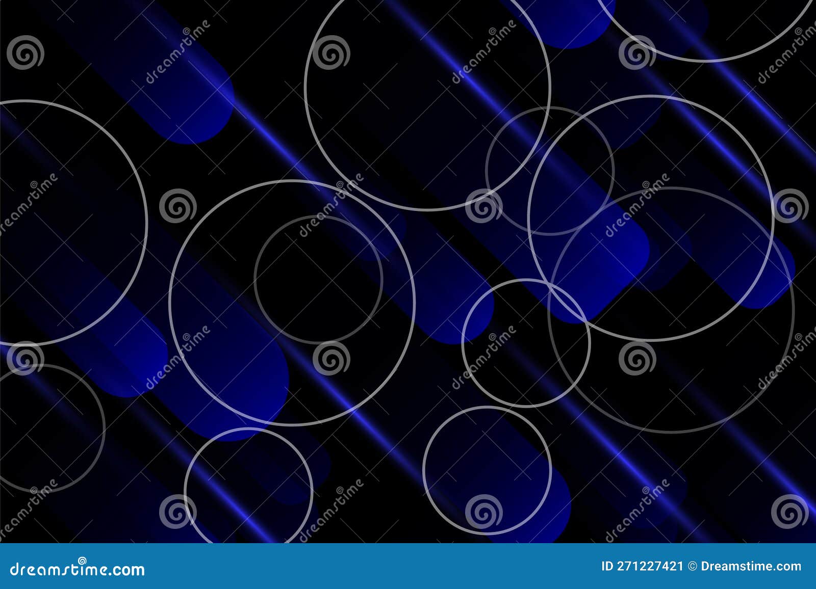 Blue Futuristic Rounded Shape Background. Stock Vector - Illustration ...