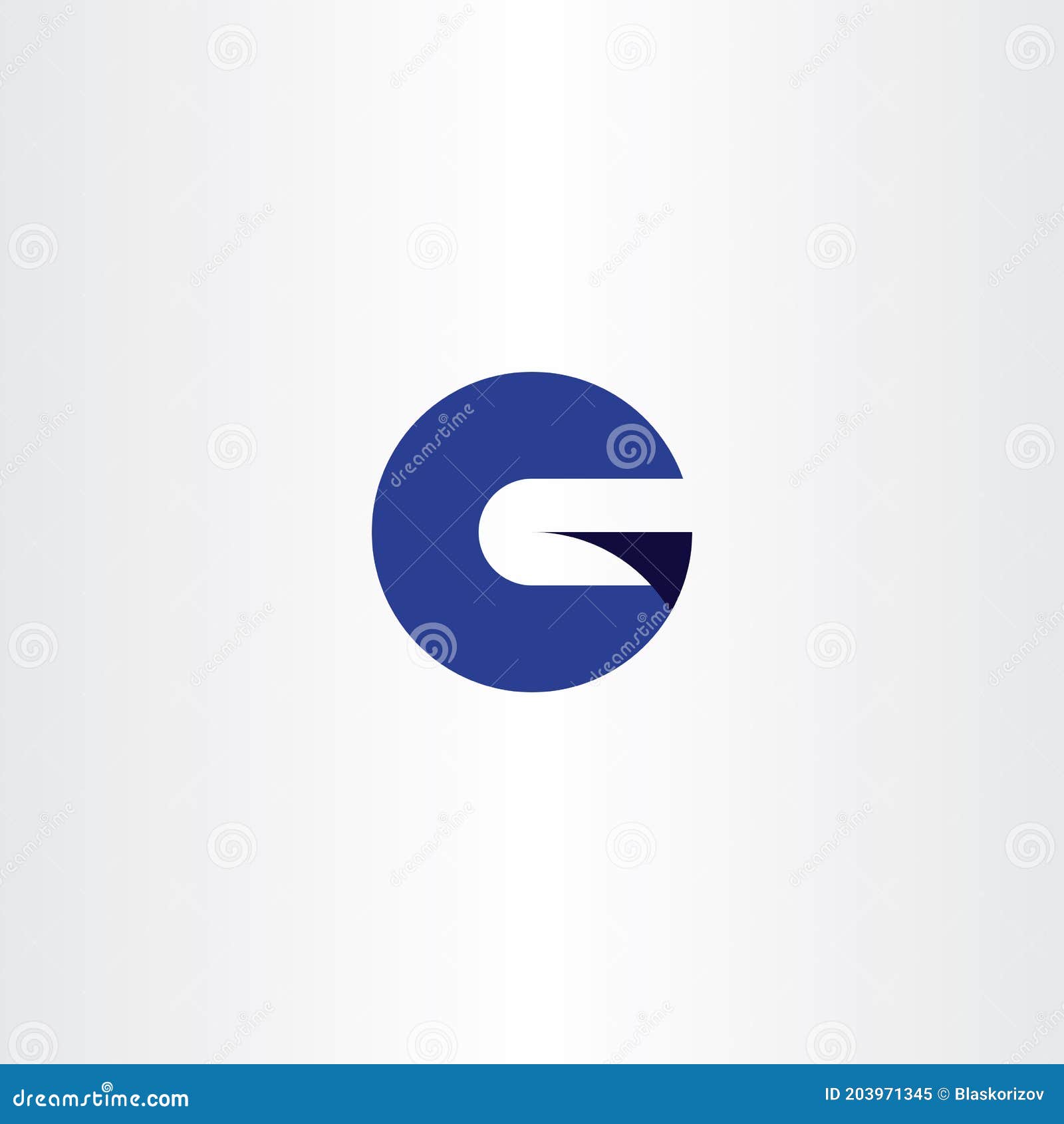 Blue G Logo Cirkel Symbool Logo Vector Vector Illustratie ...