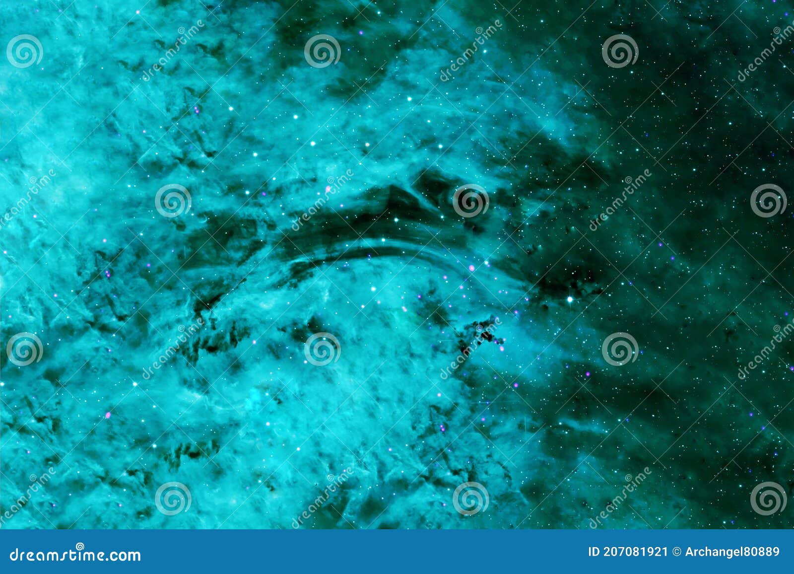 Blue Galaxy in Deep Space. Elements of this Image Were Furnished by ...