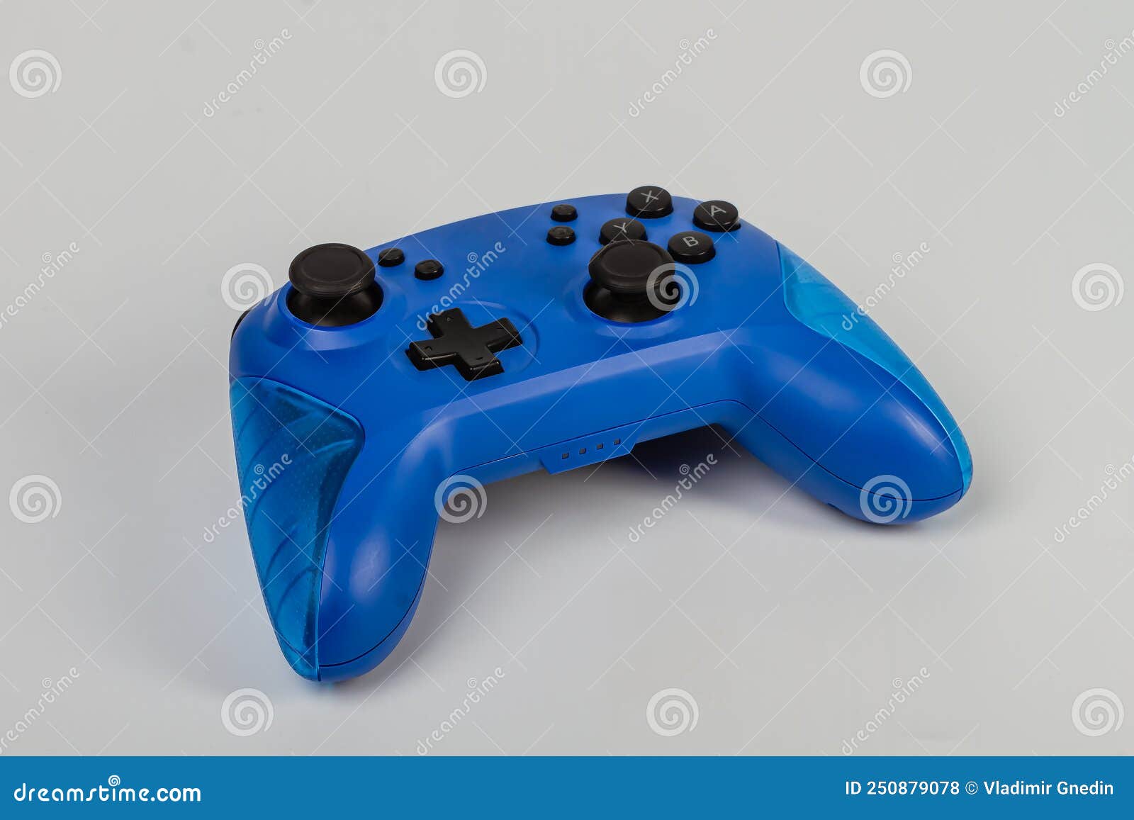 Blue Game Controller for Playstation on a Light Background Stock Photo ...