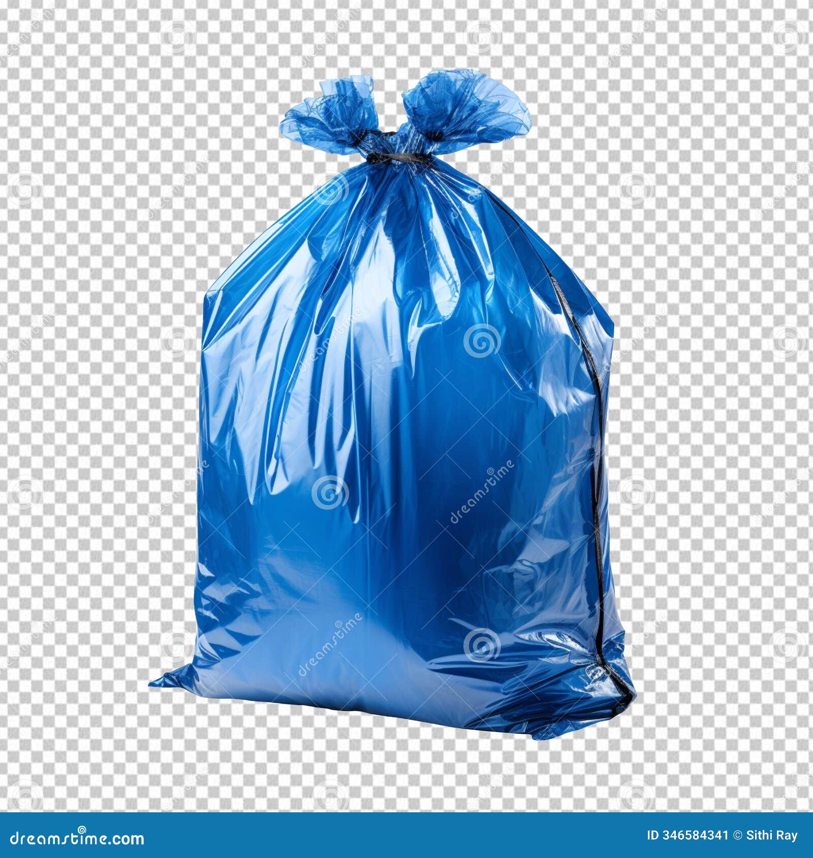 Blue Garbage Can With Waste Recycling Symbol Cartoon Vector ...