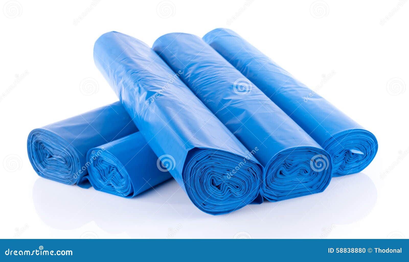 Blue garbage bags stock photo. Image of blue, ecology - 58838880