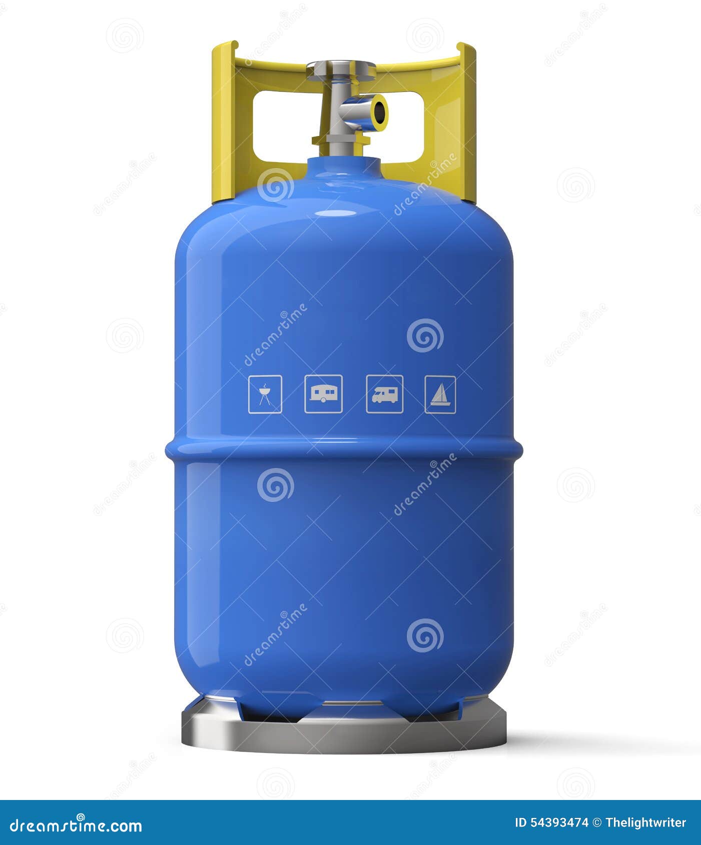 Blue Gas Container Isolated on a White Back Ground Stock Illustration ...