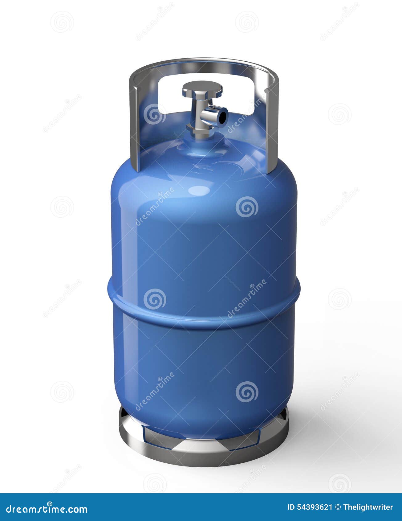 Blue Gas Container Isolated on a White Back Ground Stock Illustration ...