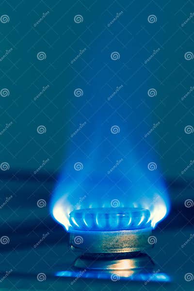 Blue gas flame stock photo. Image of fuel, igniting, circle - 5214670