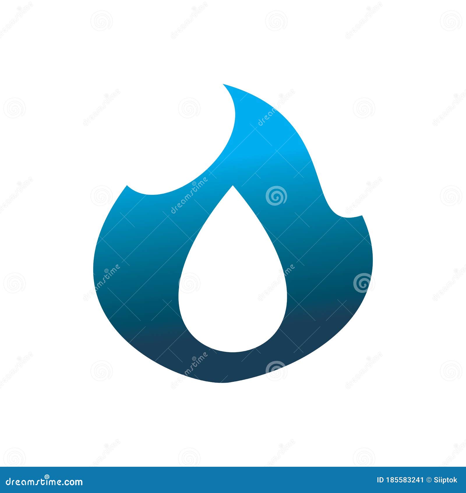 Blue gas flame logo design stock illustration. Illustration of icon ...