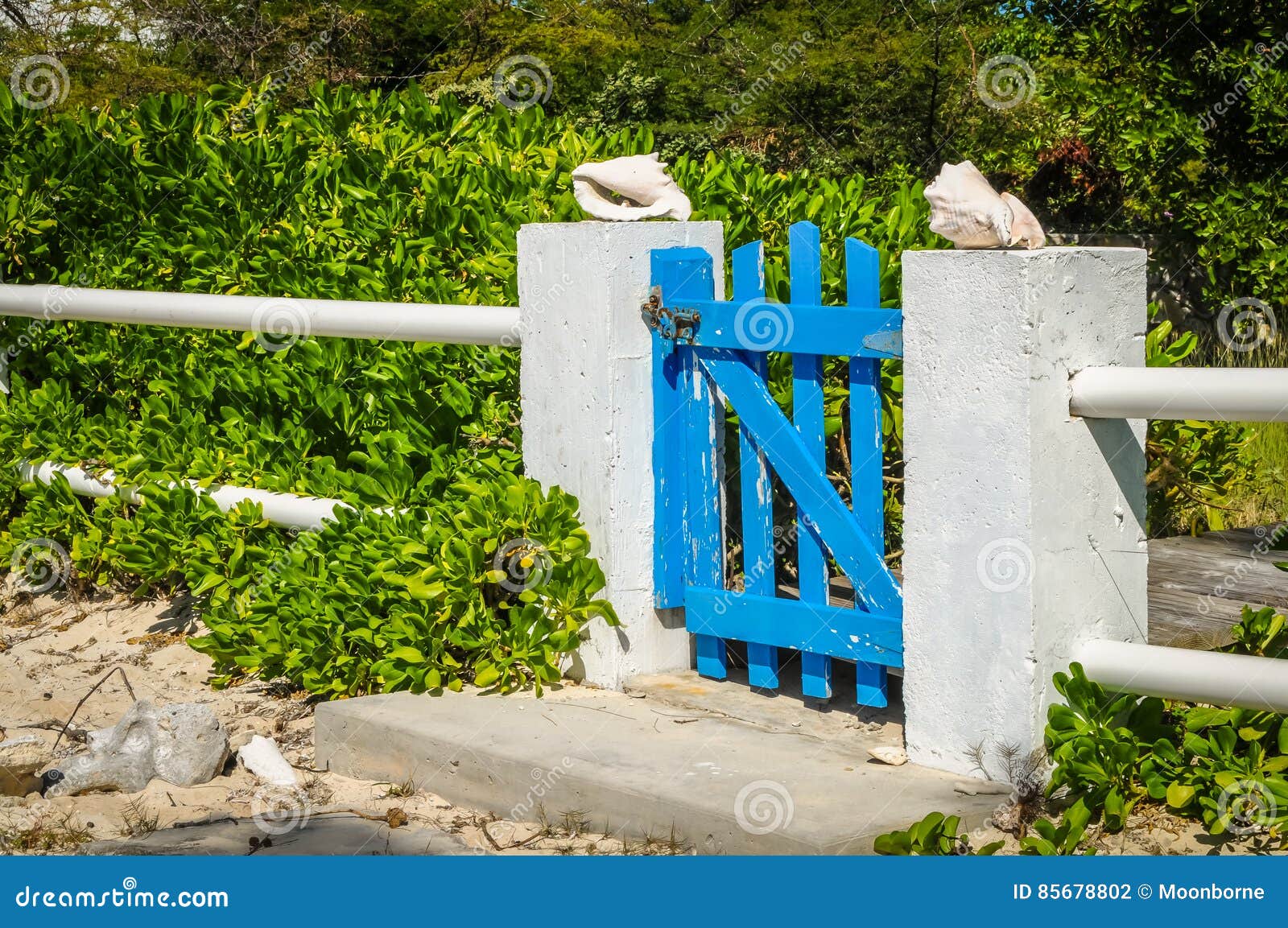 Blue Gate stock photo. Image of built, lock, entrance - 85678802