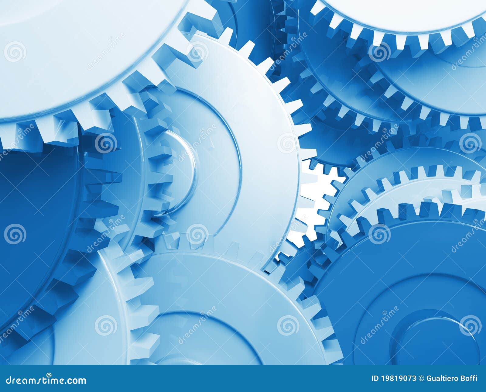 Blue gear stock illustration. Illustration of industrial - 19819073