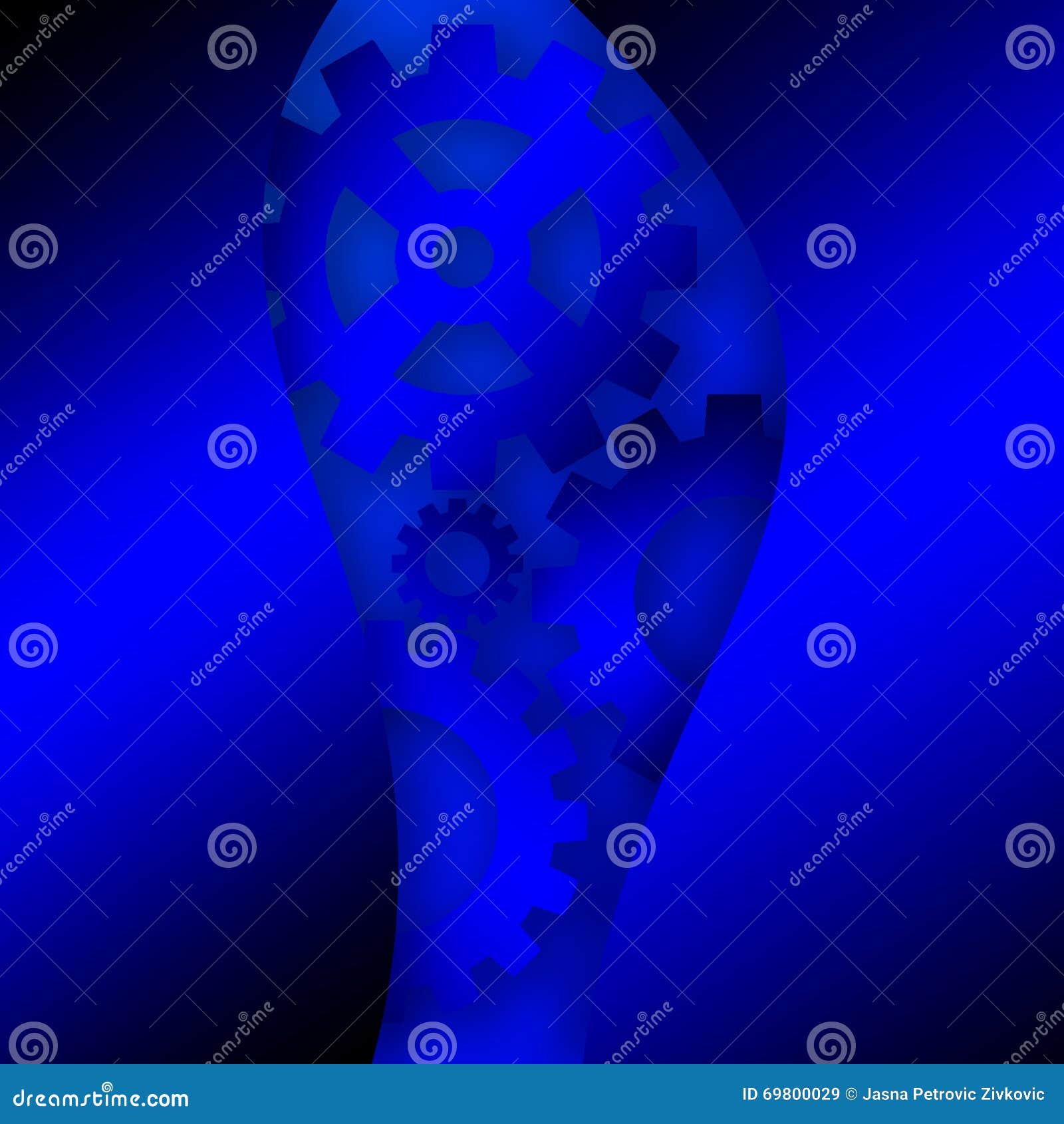 Blue Gear Background stock illustration. Illustration of machine - 69800029