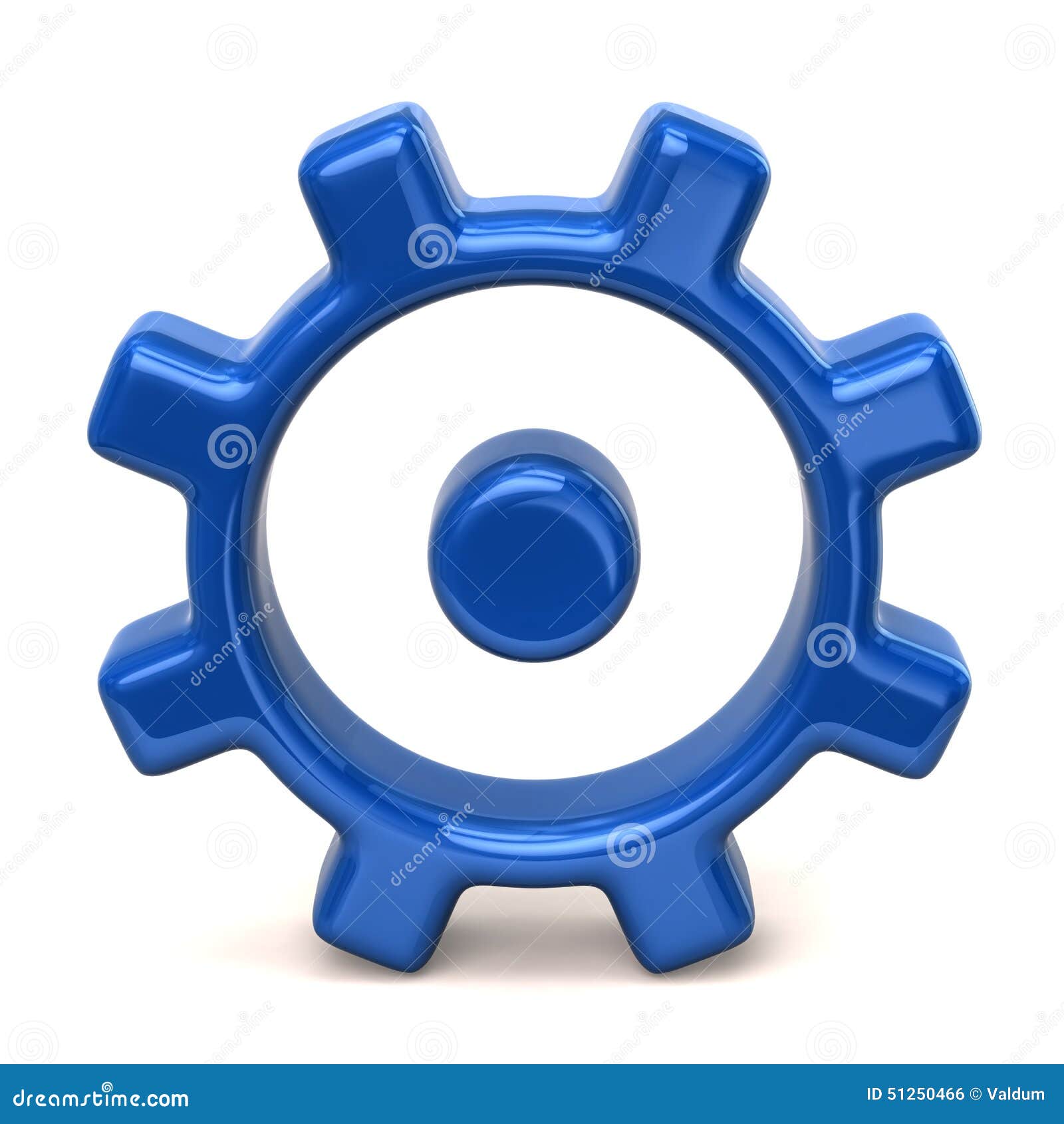 Blue gear icon stock illustration. Illustration of abstract - 51250466