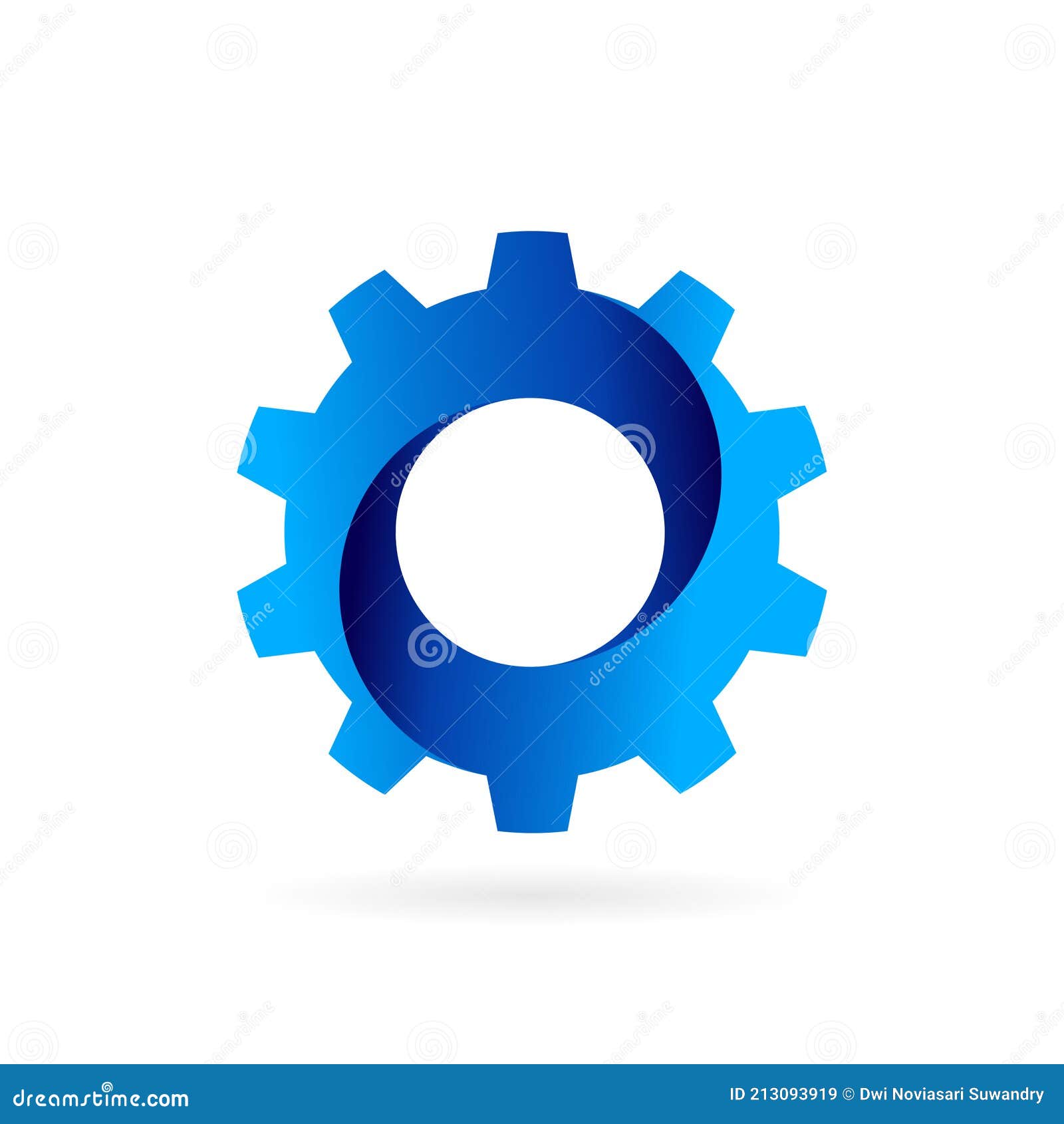 Blue Gear Logo Vector Symbol Stock Vector - Illustration of logo ...