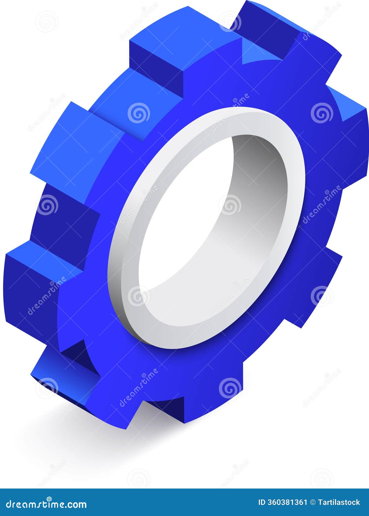 Blue Gear Rotating and Working Smoothly, a Symbol of Engineering ...