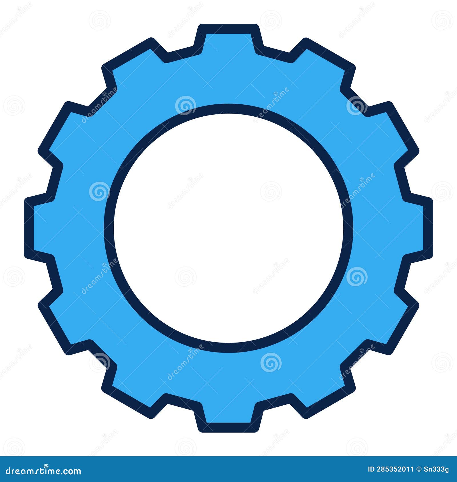Blue Gear Vector Concept Colored Icon or Logo Element Stock ...