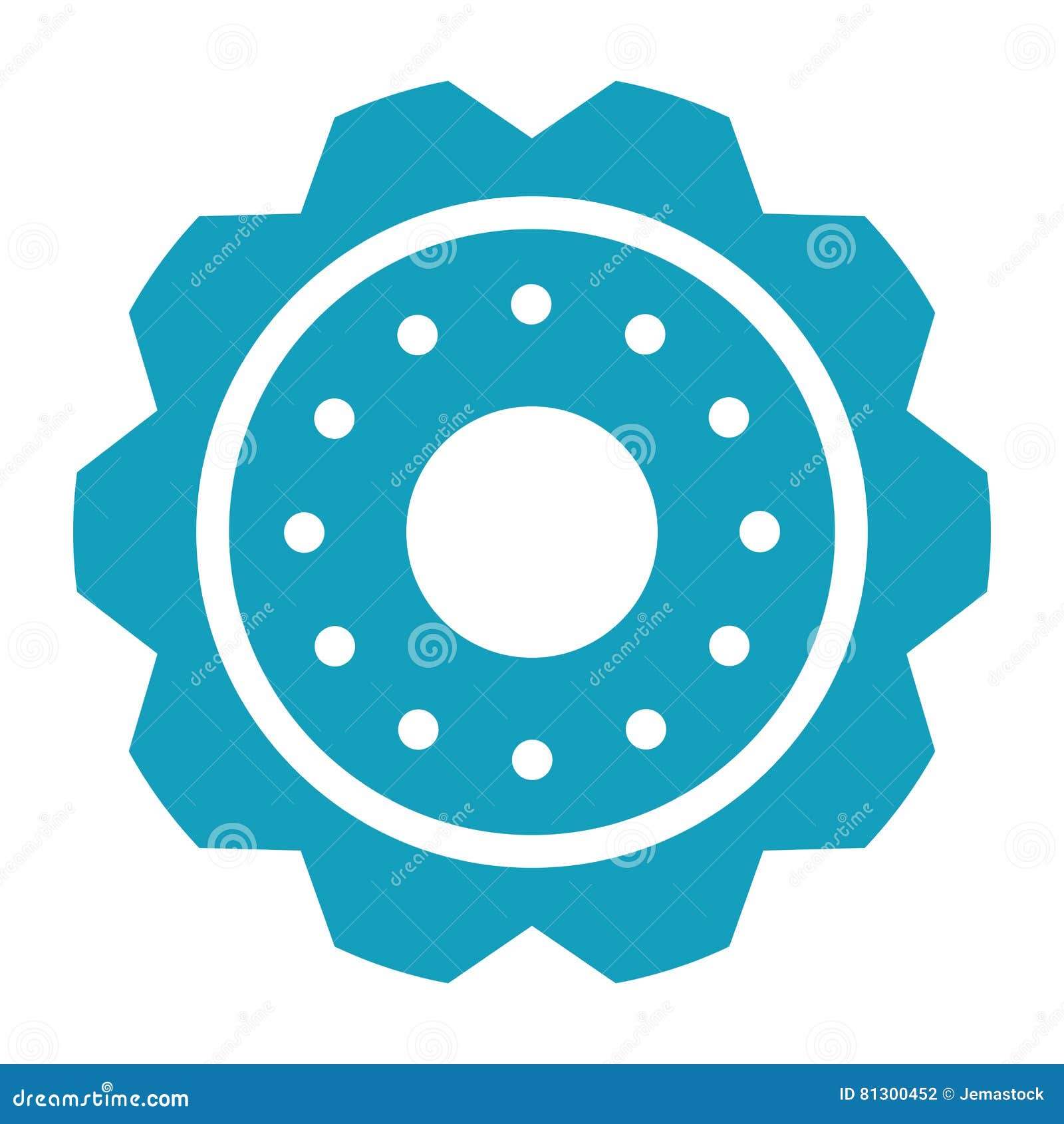 Blue Gear Wheel Engine Cog Icon Stock Vector - Illustration of ...