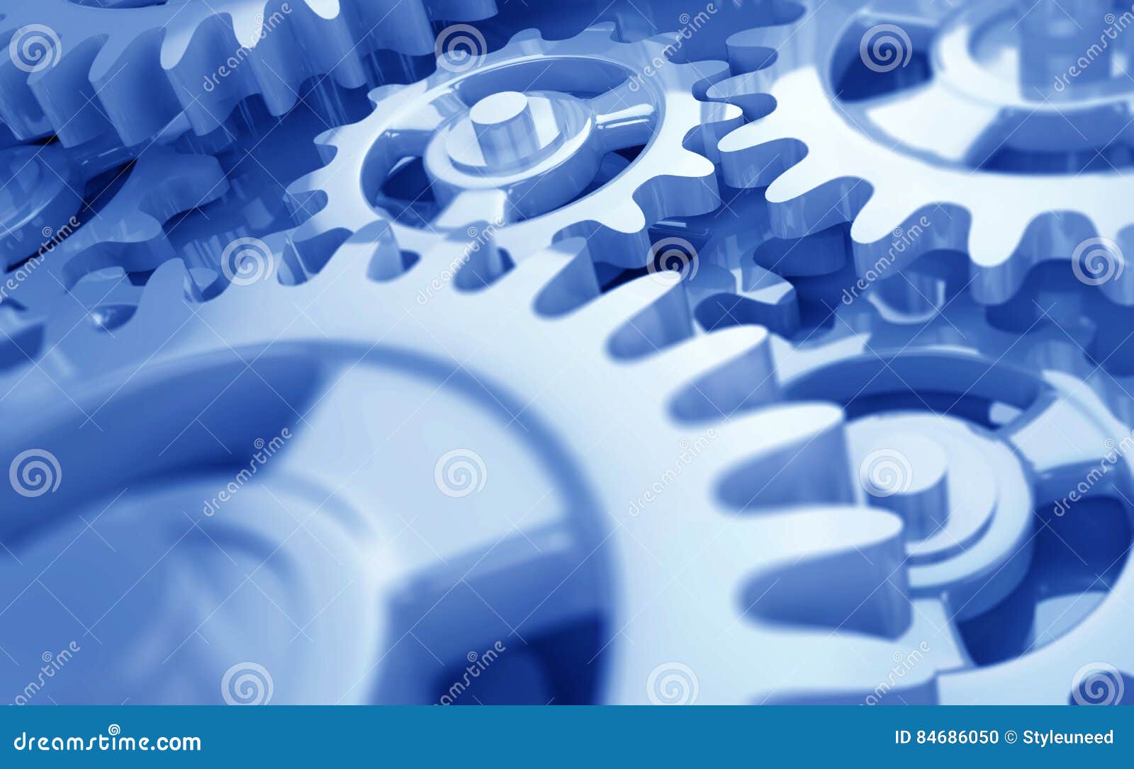 Blue Gear Wheels Background Stock Illustration - Illustration of ...