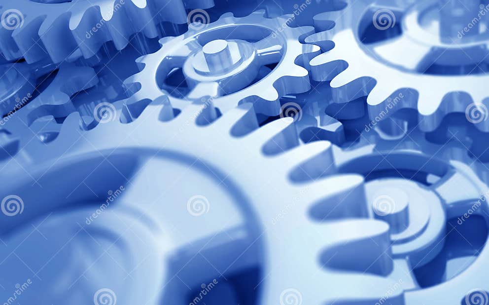 Blue Gear Wheels Background Stock Illustration - Illustration of ...