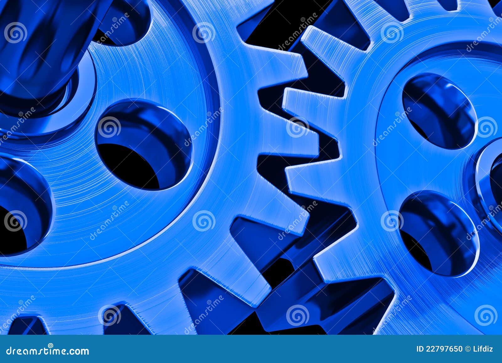 Blue gears stock illustration. Illustration of metallic - 22797650