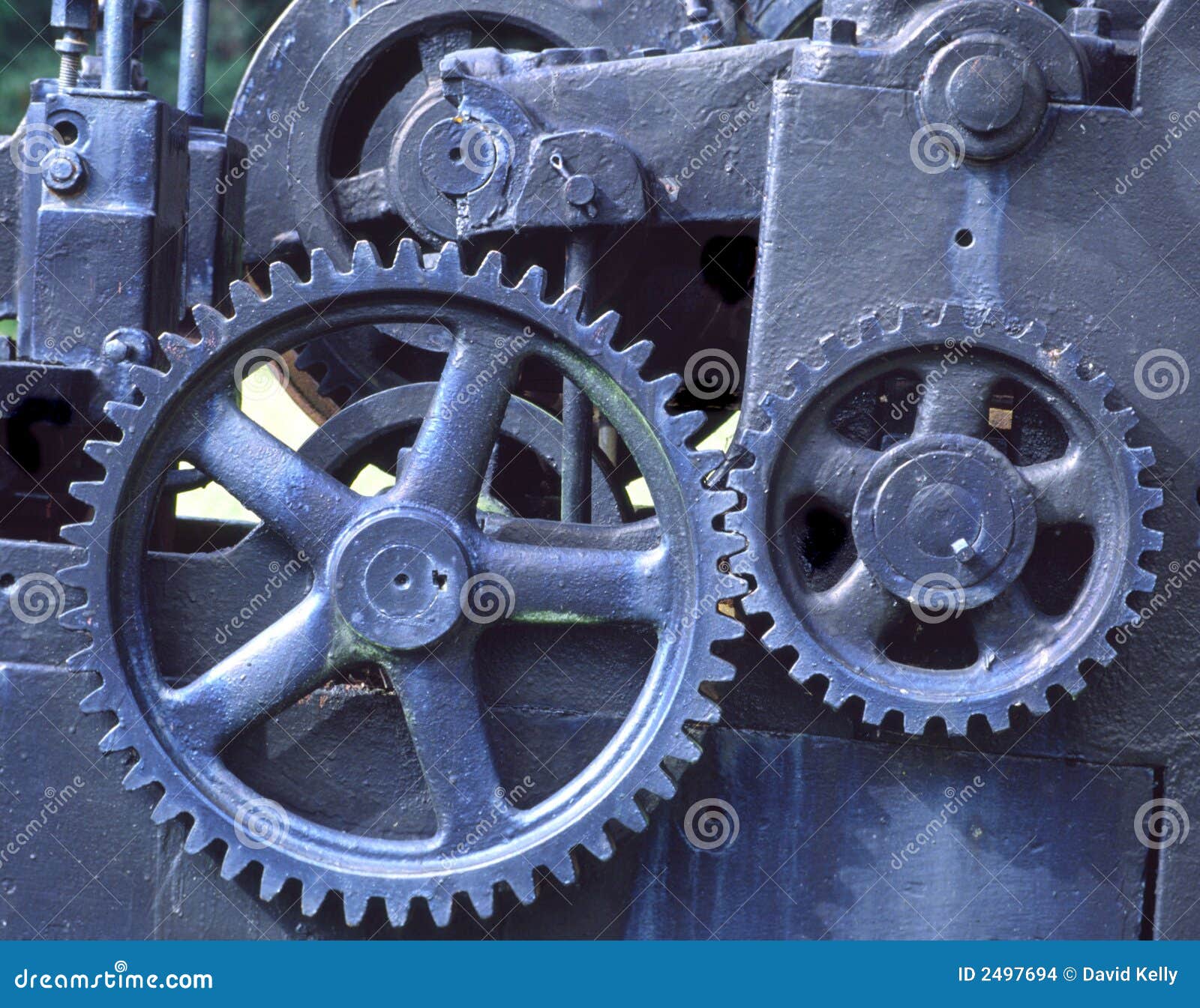 Blue Gears stock photo. Image of power, gear, cogwheel - 2497694