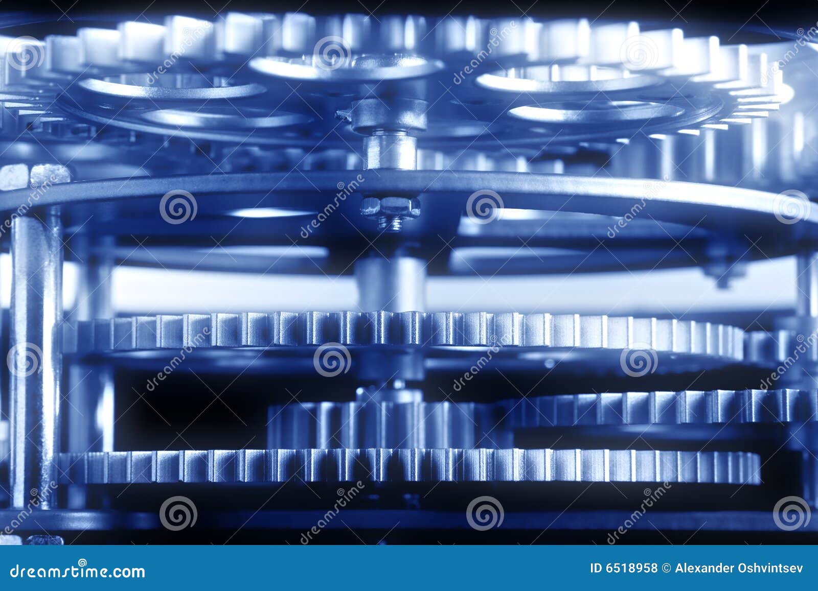 Blue gears stock photo. Image of machinery, pinion, idea - 6518958