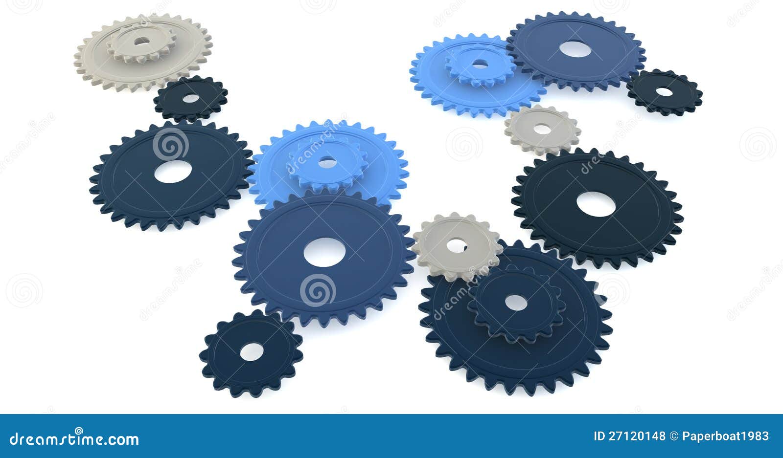 Blue gears on white stock illustration. Illustration of gear - 27120148