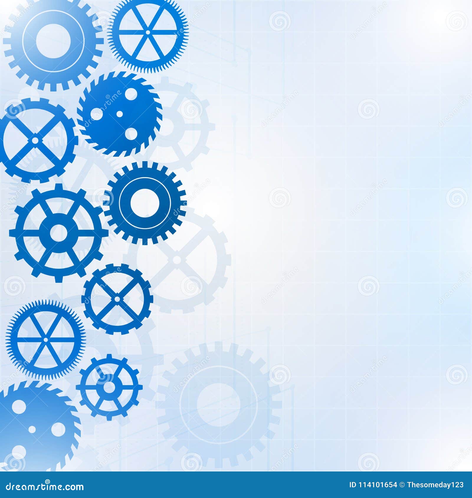 Blue Gears With Key Lock Inside On Binary Code Background Royalty-Free ...