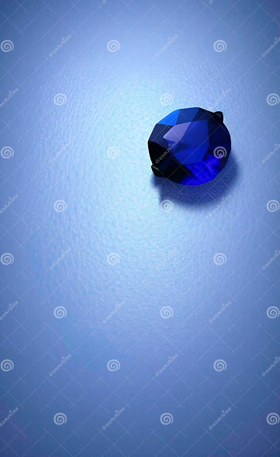 Blue Gem Diamond Rock on a Blue Background Stock Photo - Image of ...