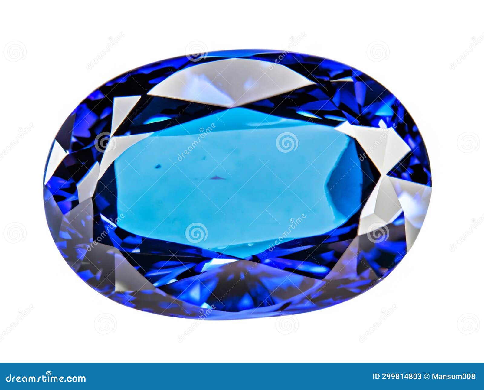 Blue Gem Isolated Against White Background Stock Illustration ...