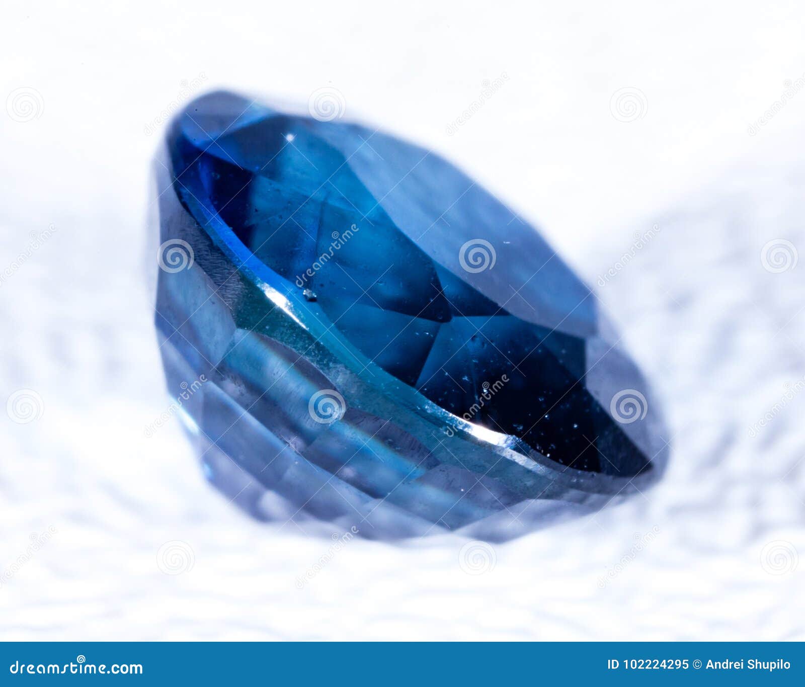 Blue Gem on a White Background. Stock Image - Image of precious ...