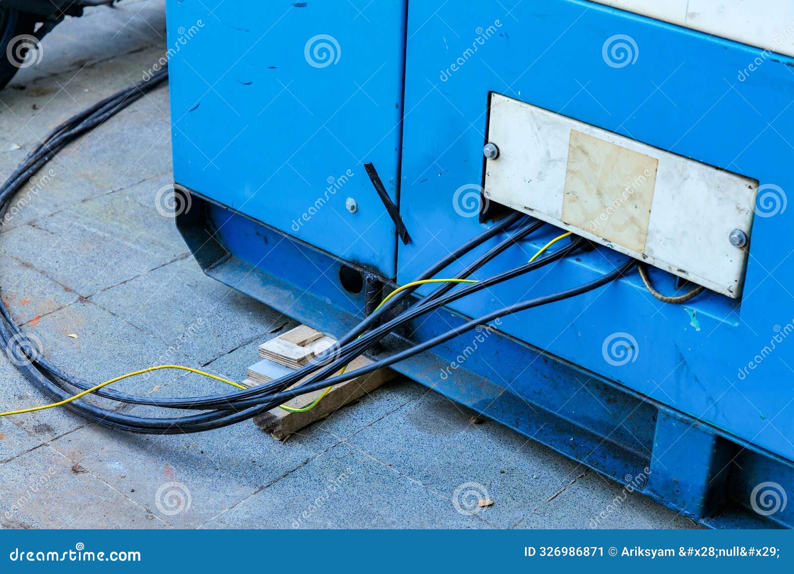 Generator cable stock image. Image of blue, cable, generator - 326986871