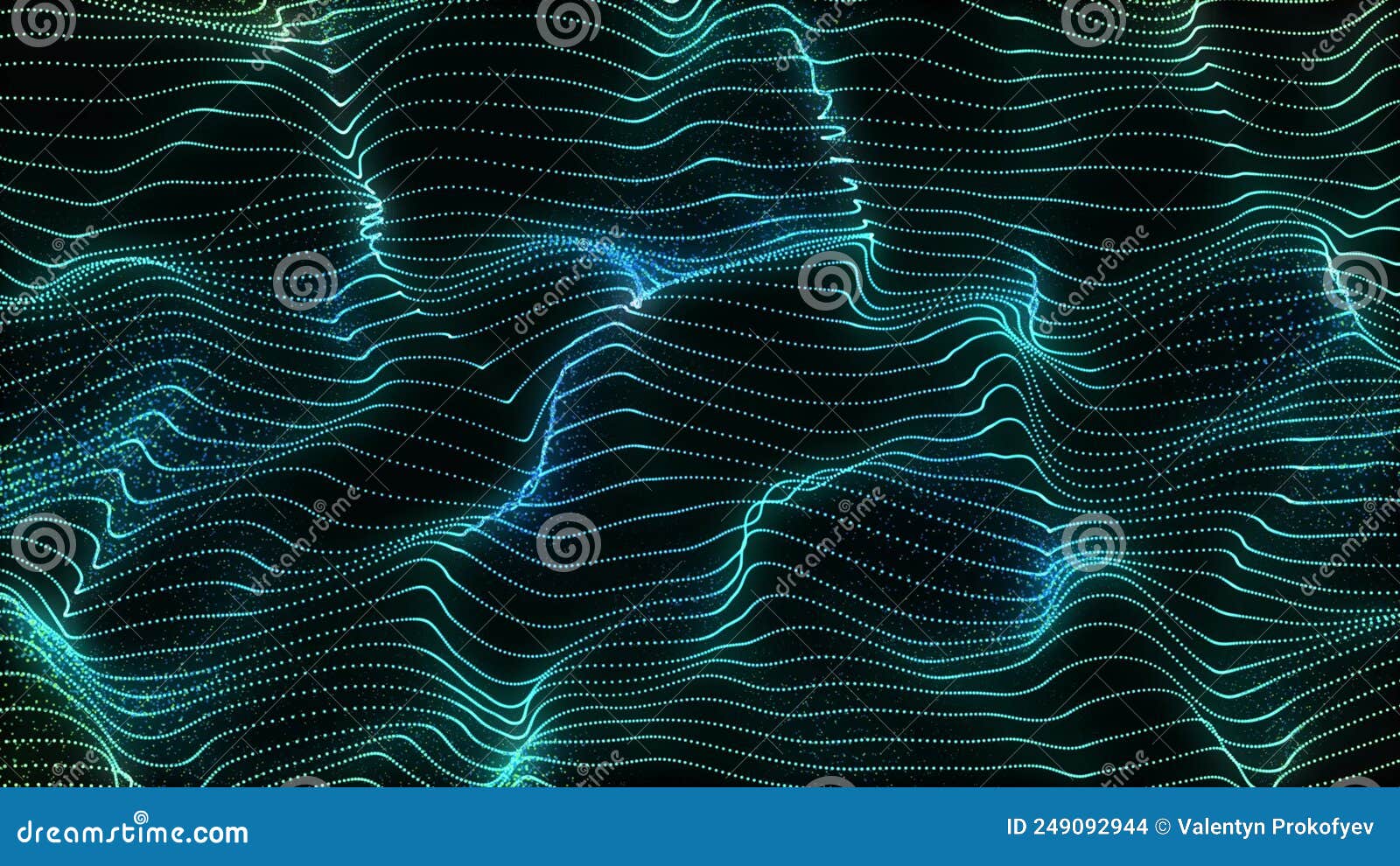 Blue Genesis Wave Abstract Background Animation Stock Footage - Video ...