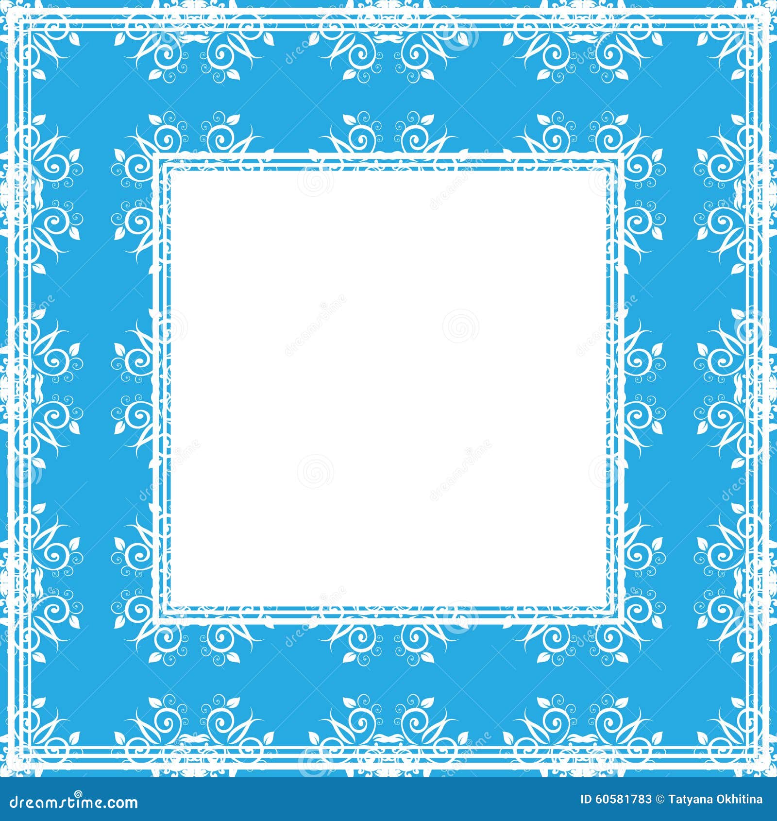 Blue gentle border stock vector. Illustration of blue - 60581783