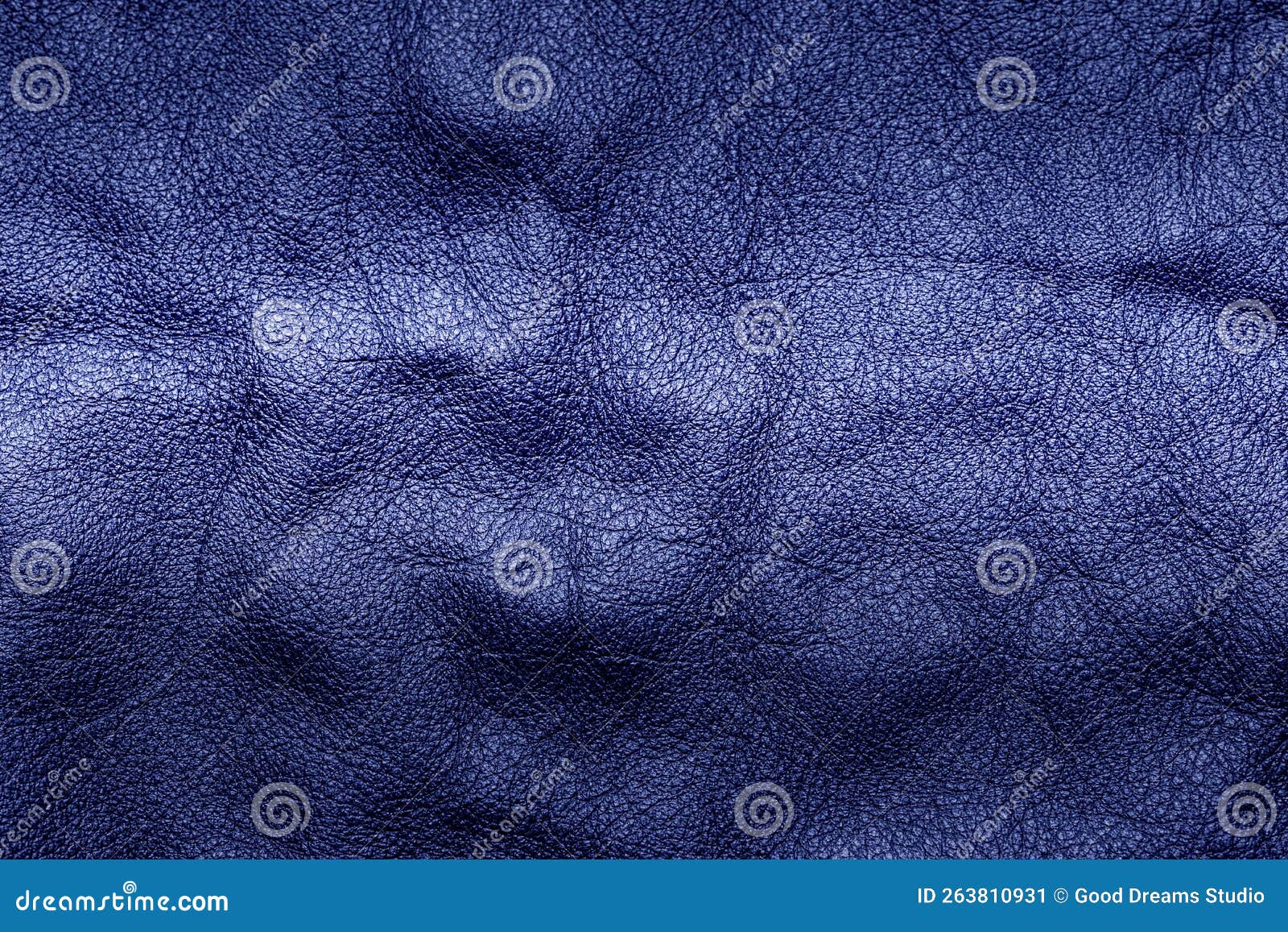 Blue Genuine Leather Texture, Blue Genuine Leather Background, Close-up ...