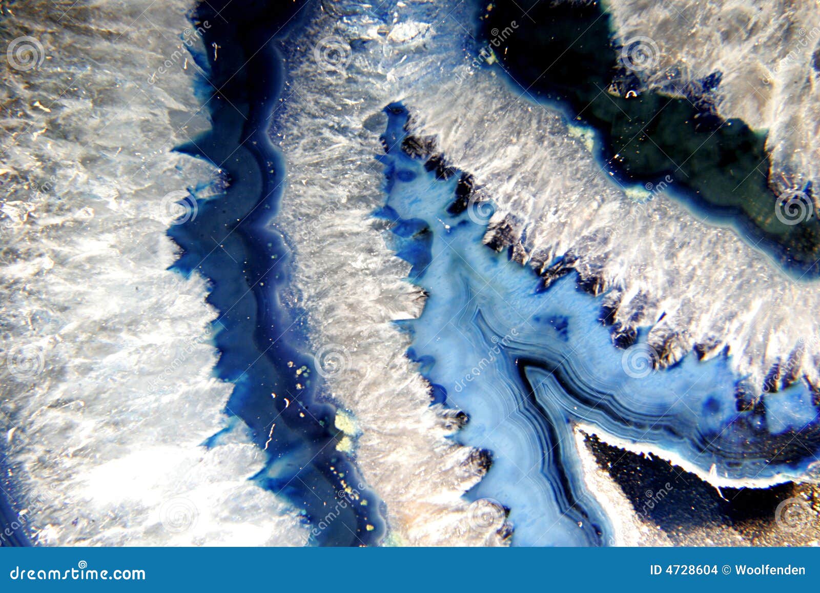 Blue geode stock photo. Image of crystal, milky, stone - 4728604