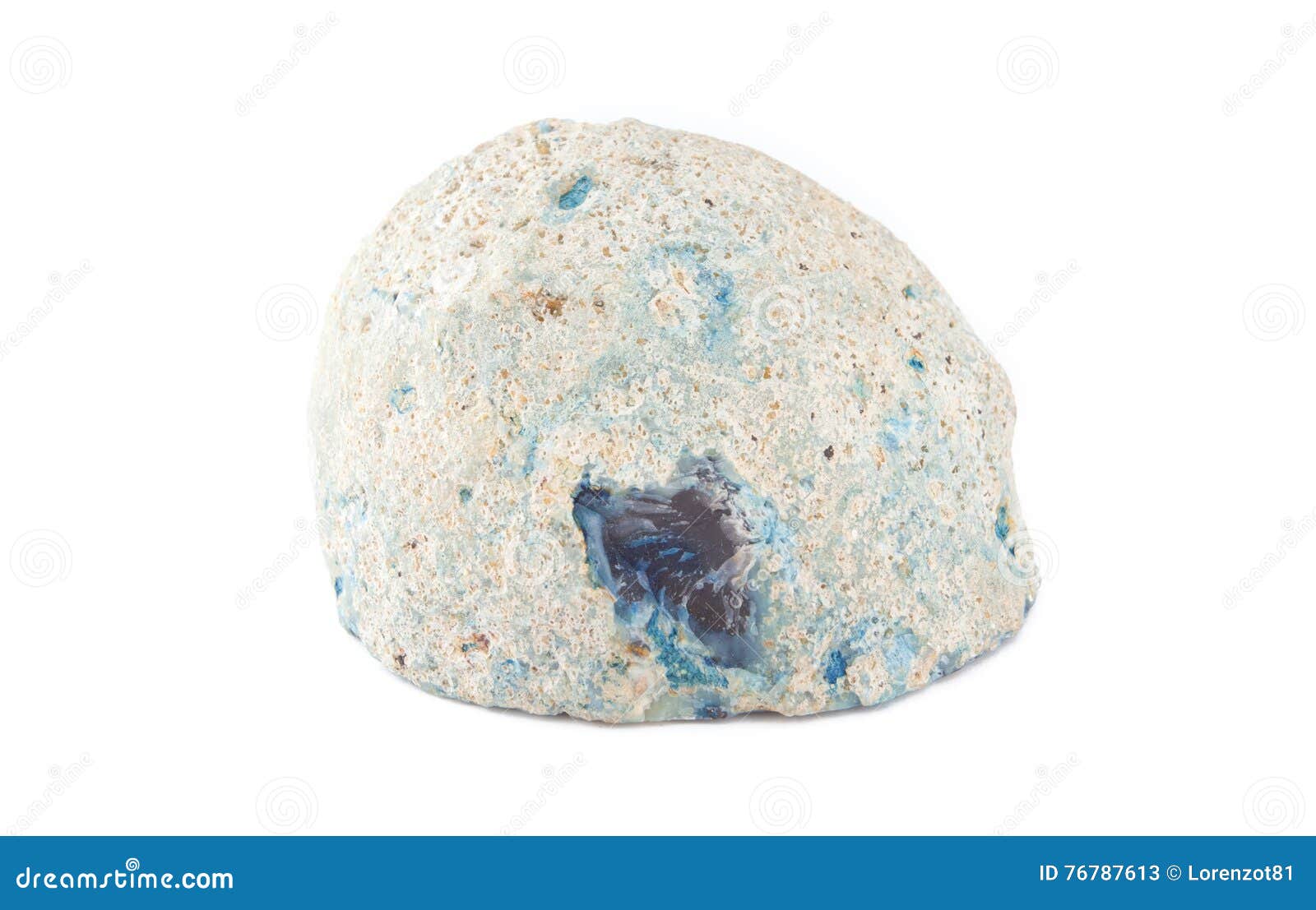 Blue geode: external view stock image. Image of crystal - 76787613
