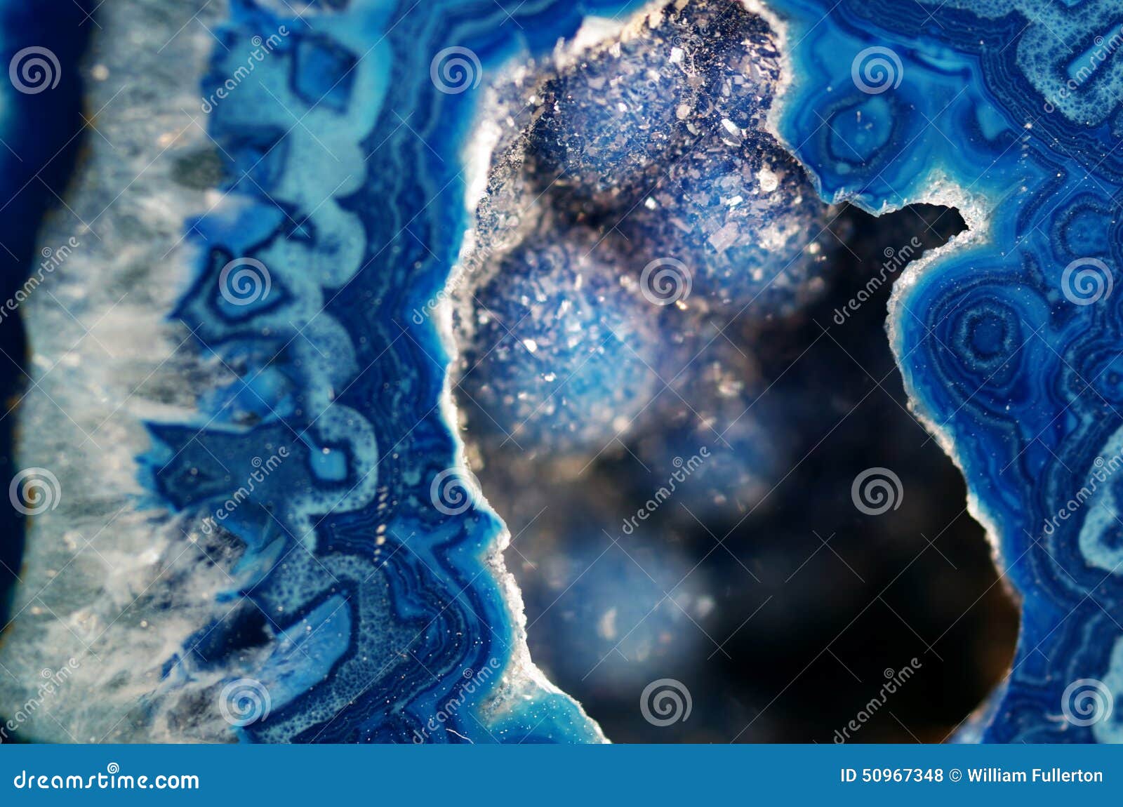 Blue Geode Macro stock photo. Image of polished, concentric - 50967348