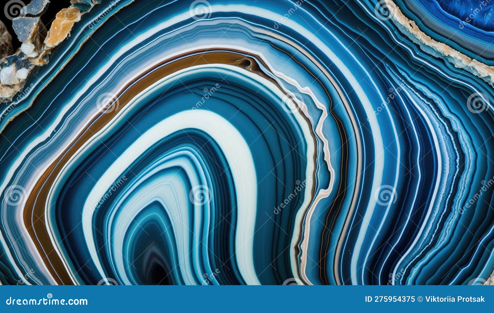 Blue Geode Textures Backgrounds, Generative AI Stock Illustration ...