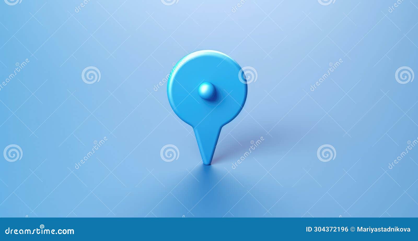 Blue Geolocation Marker on the Map in 3D Style. Navigation System Stock ...
