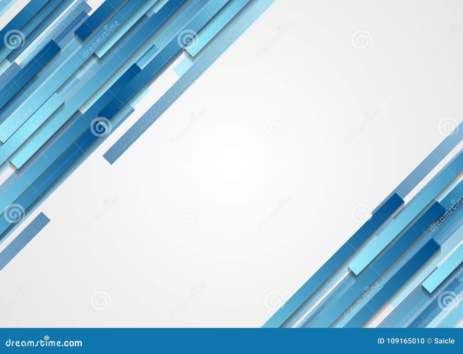 Blue Geometric Abstract Tech Diagonal Stripes Background Stock Vector ...