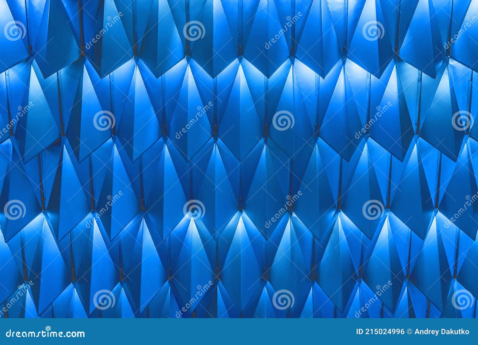 Blue Geometric Abstract Texture with Metal Pattern, Symmetric ...
