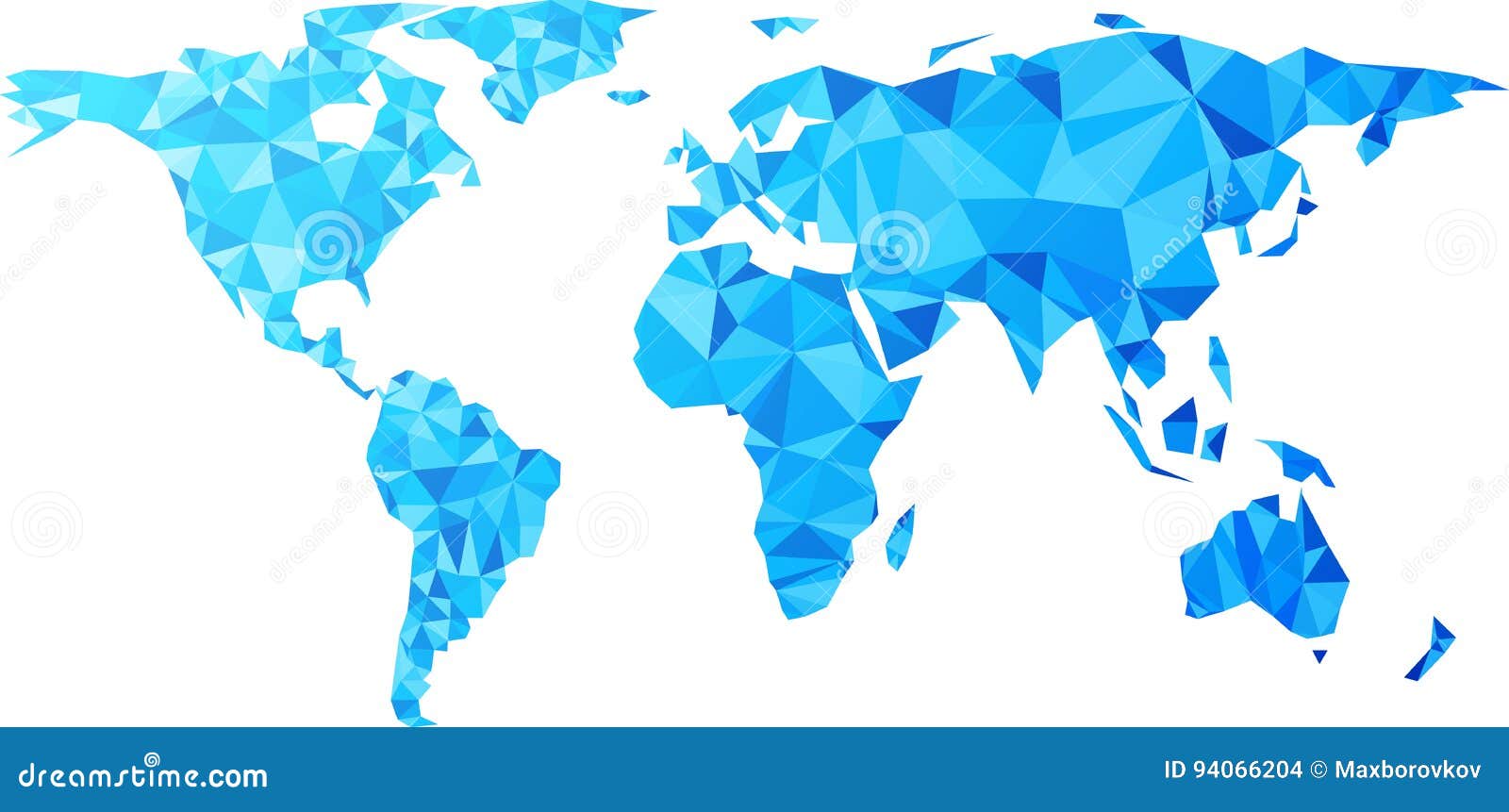 World Map Vector Blue