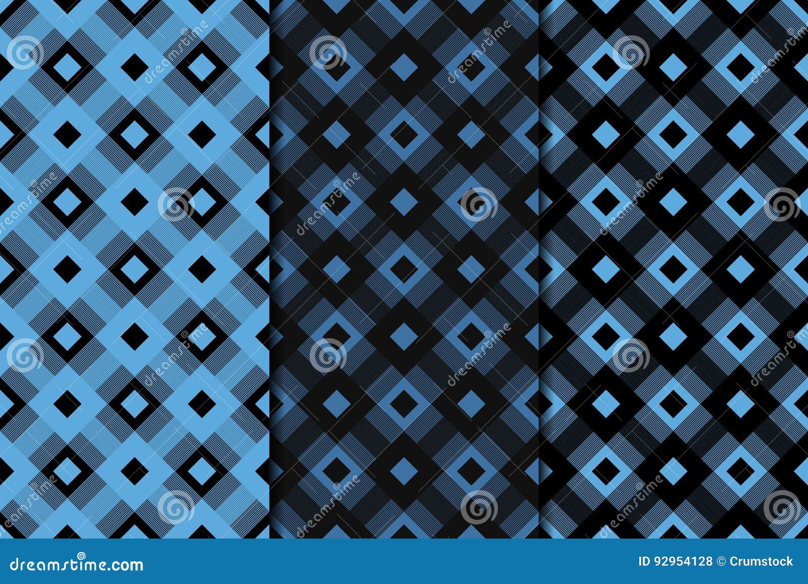 Blue Geometric Background. Seamless Pattern Stock Vector - Illustration ...