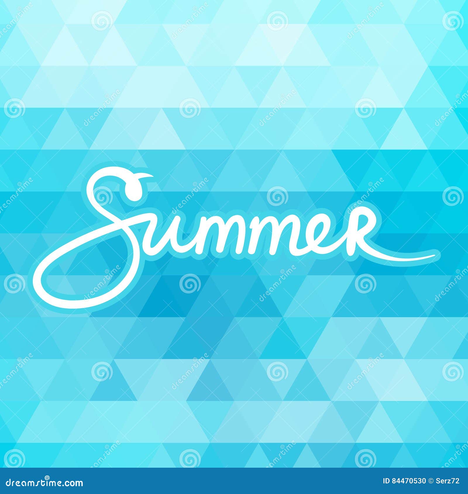 Blue Geometric Background with Text Summer Stock Vector - Illustration ...