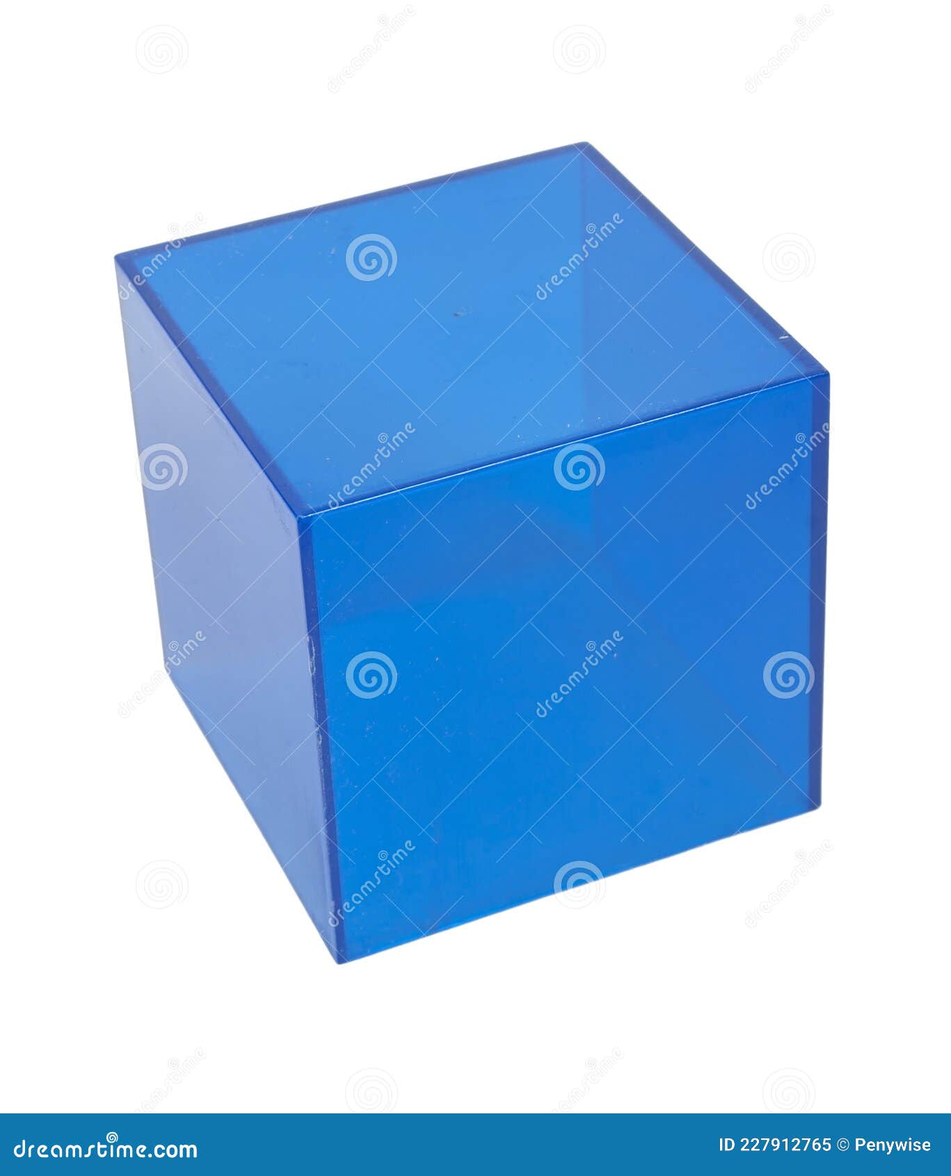 Blue geometric Cube stock image. Image of opaque, shapes - 227912765