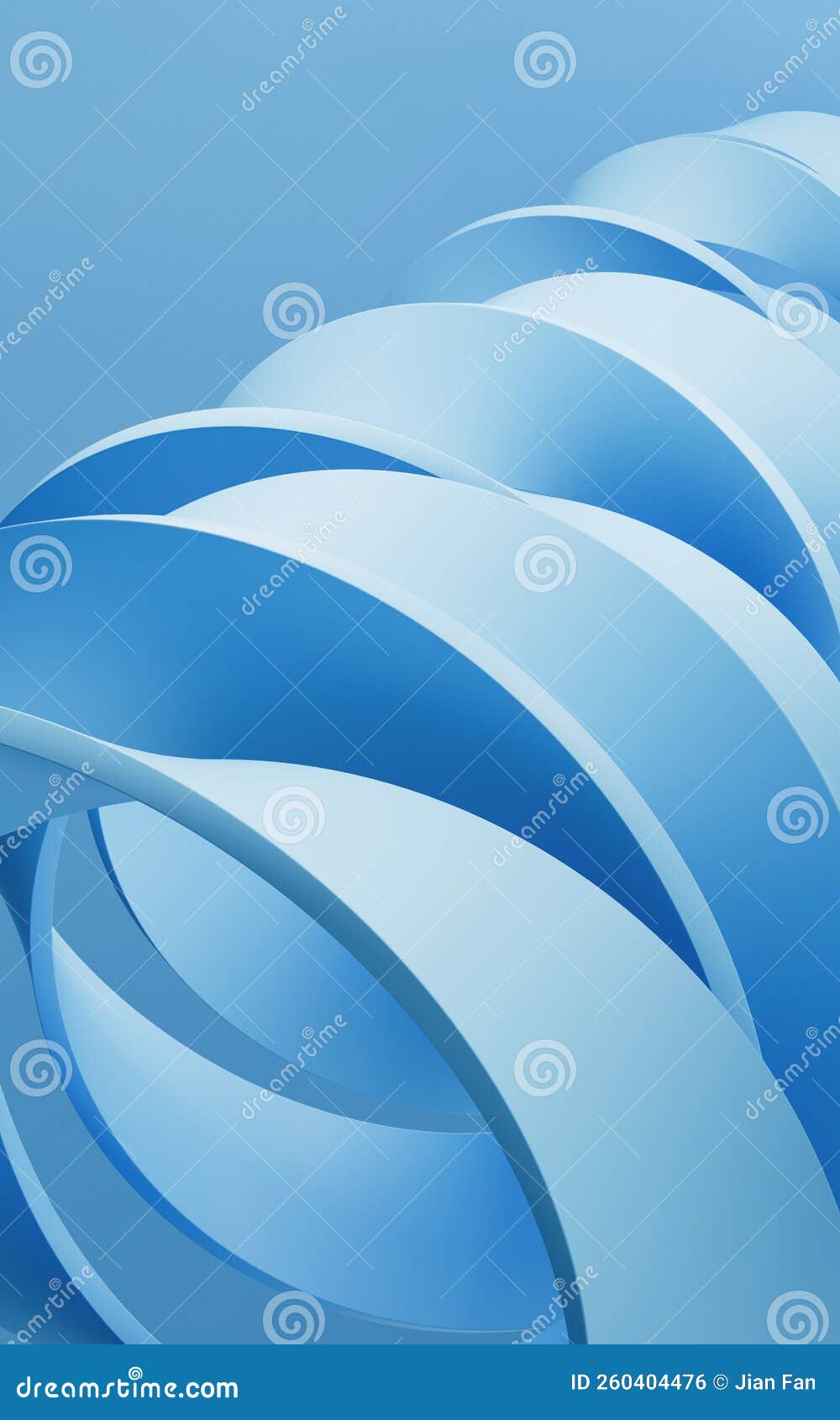 Blue Geometric Curve Background, 3d Rendering Stock Illustration ...