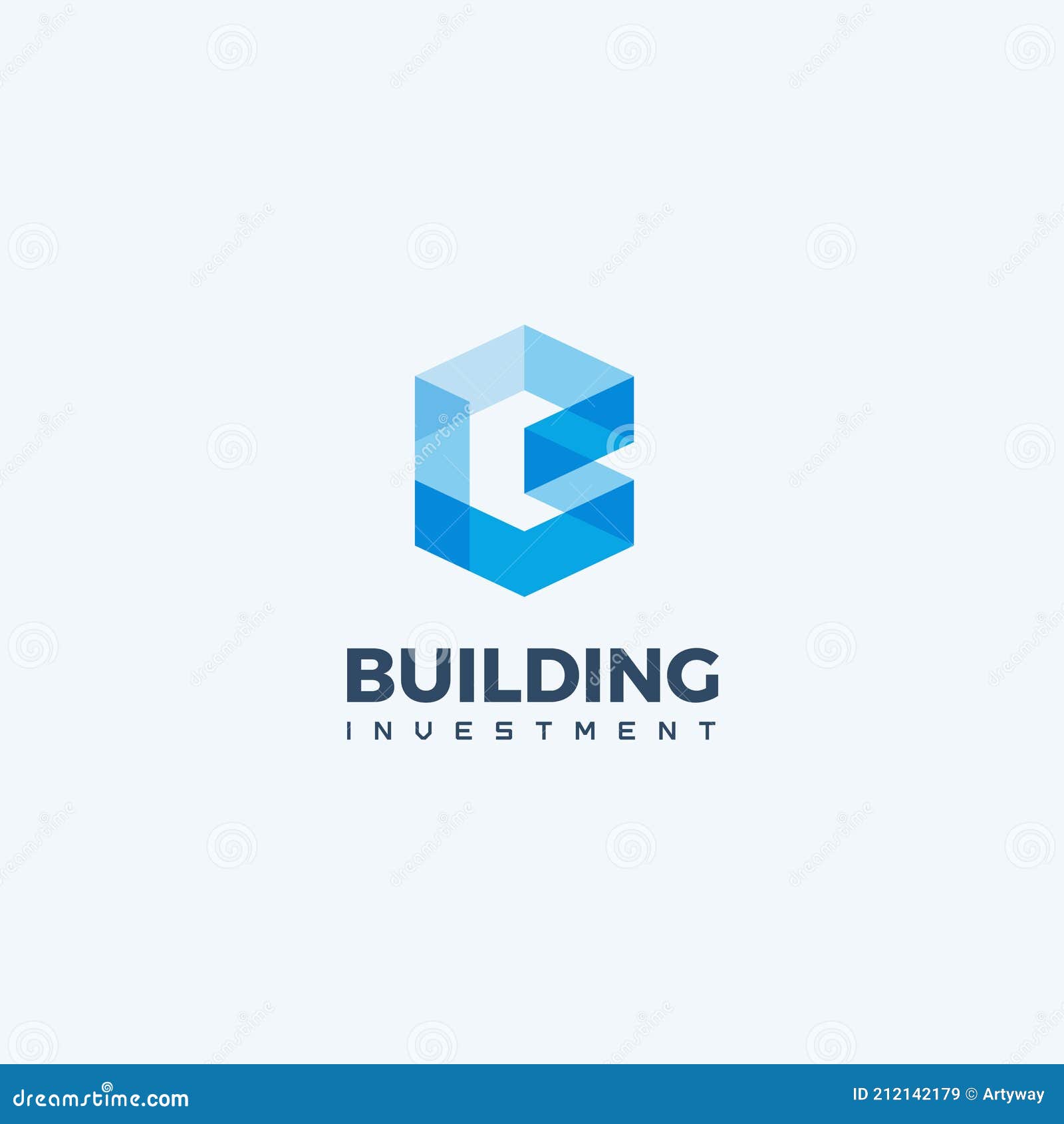 Blue Geometric Logo, Construction Company Providing Services for ...