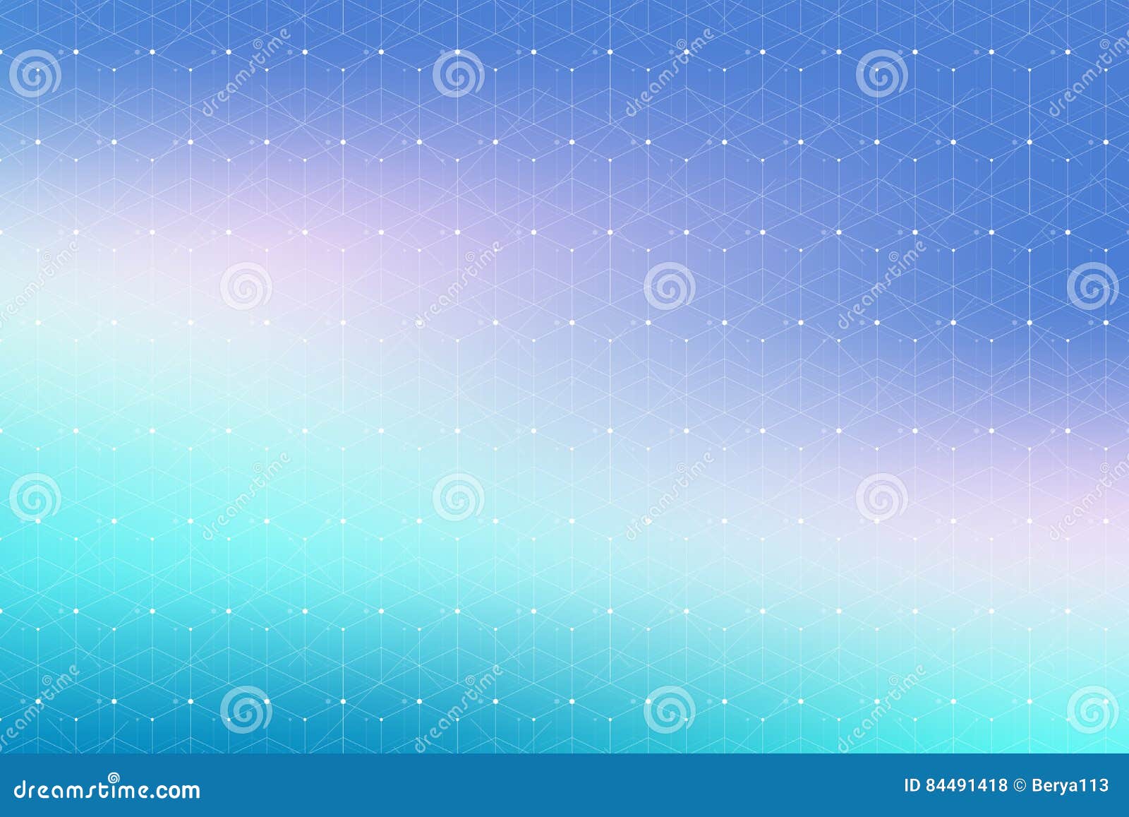 Blue Geometric Pattern with Connected Lines and Dots. Graphic ...