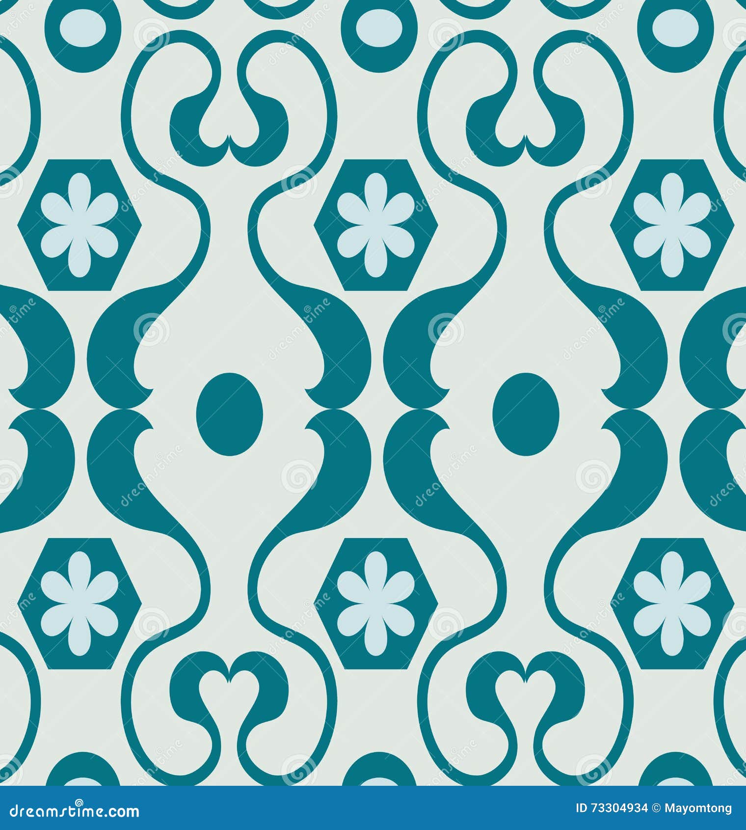 Blue Geometric Patterns stock vector. Illustration of seamless - 73304934