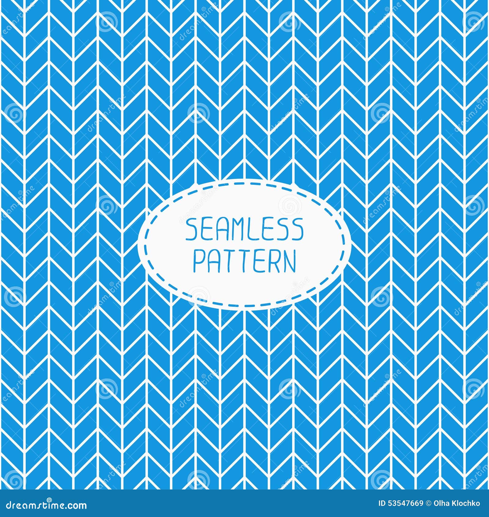 Blue Geometric Seamless Pattern with Chevron Stock Vector ...